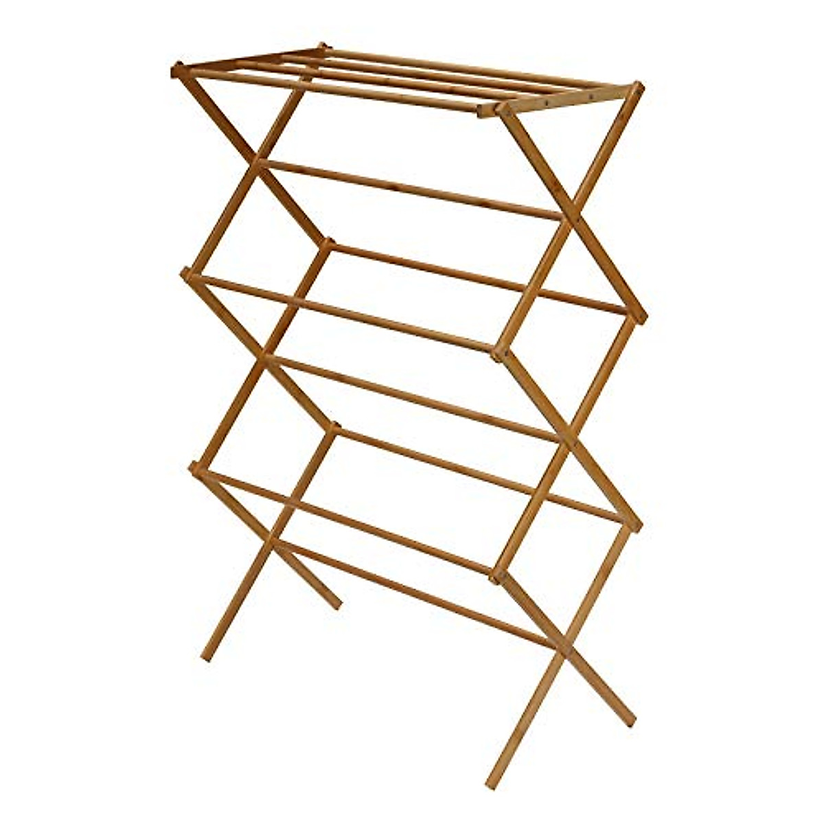 Cortesi Home Eli Natural Bamboo Clothing Drying Rack, 28.5" W x 14.5" L x 43" H
