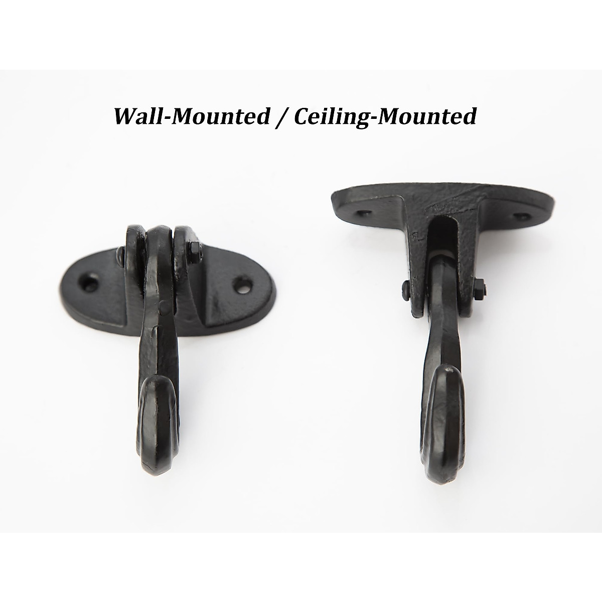 SMKOLIN 2 Pack Cast Iron Ceiling Hook,Industrial Coat Hook,Chandelier Hooks,Plant Pot Hanger