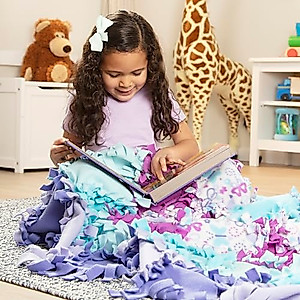 Melissa & Doug Created by Me! Butterfly Fleece Quilt No-Sew Craft Kit (48 Squares, 4 feet x 5 feet)