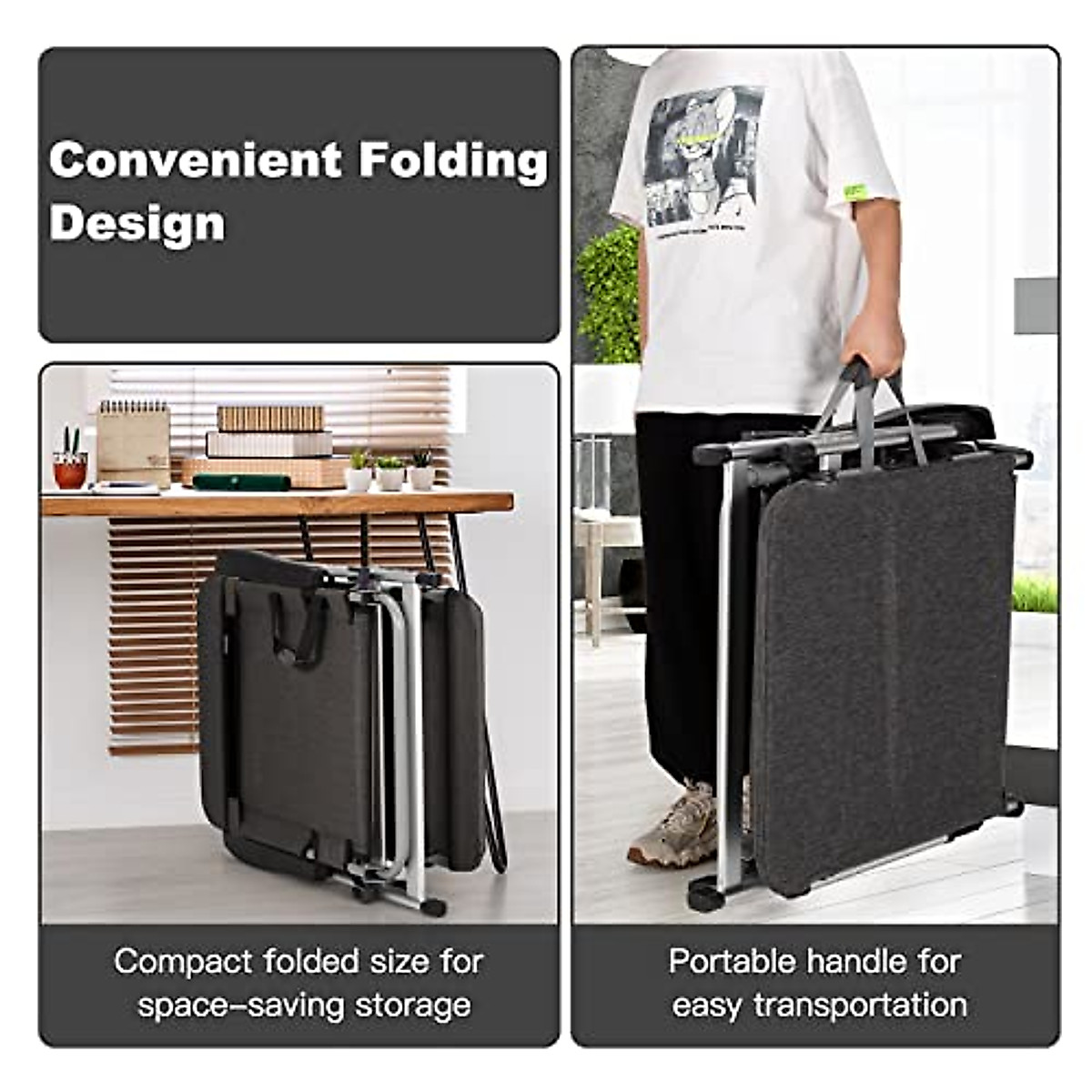 Goplus Chaise Lounge Chair, Folding Outdoor Patio Lounger with Cup Holder & Detachable Headrest, Comfortable for Garden Beach Pool Sunbathing, 7-Position Adjustable (1, Grey)