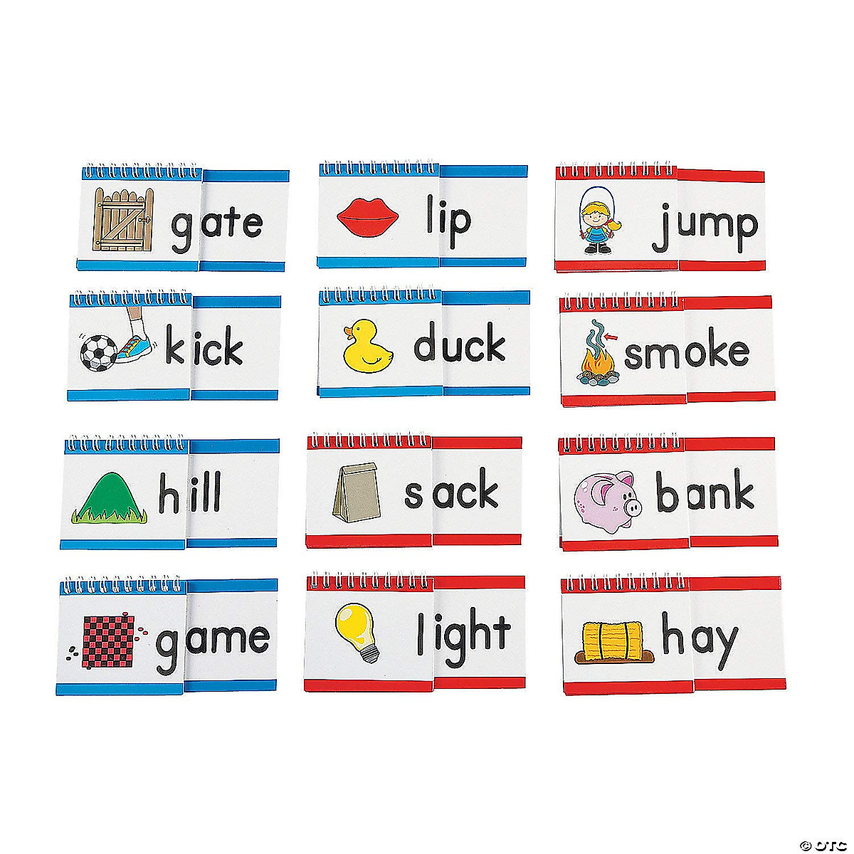 Fun Express Word Family Spiral Flip Books (37 Pieces) Language Teaching Aids and Classroom Supplies