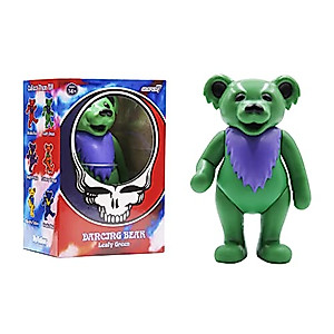 Super7 Grateful Dead Dancing Bear - 3.75" Grateful Dead Action Figure with Peg Stand Accessory Classic Music Collectibles and Retro Toys