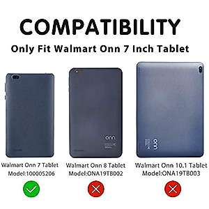 LTROP Onn 7 Inch Tablet Case, Surf Onn 7 Tablet Case, Shockproof Handle Stand Child Proof Case for Walmart Onn 7" Tablet Android 2020/2019 (Model: 100005206/100015685) - Blue