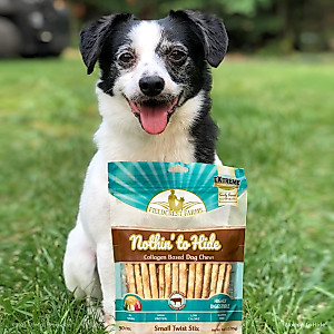 Fieldcrest Farms Nothing to Hide Natural Rawhide Alternative Large 10'' Rolls for Dogs - 3 Pack (6 Chews) Premium Grade Easily Digestible Chews - Great for Dental Health (Beef)