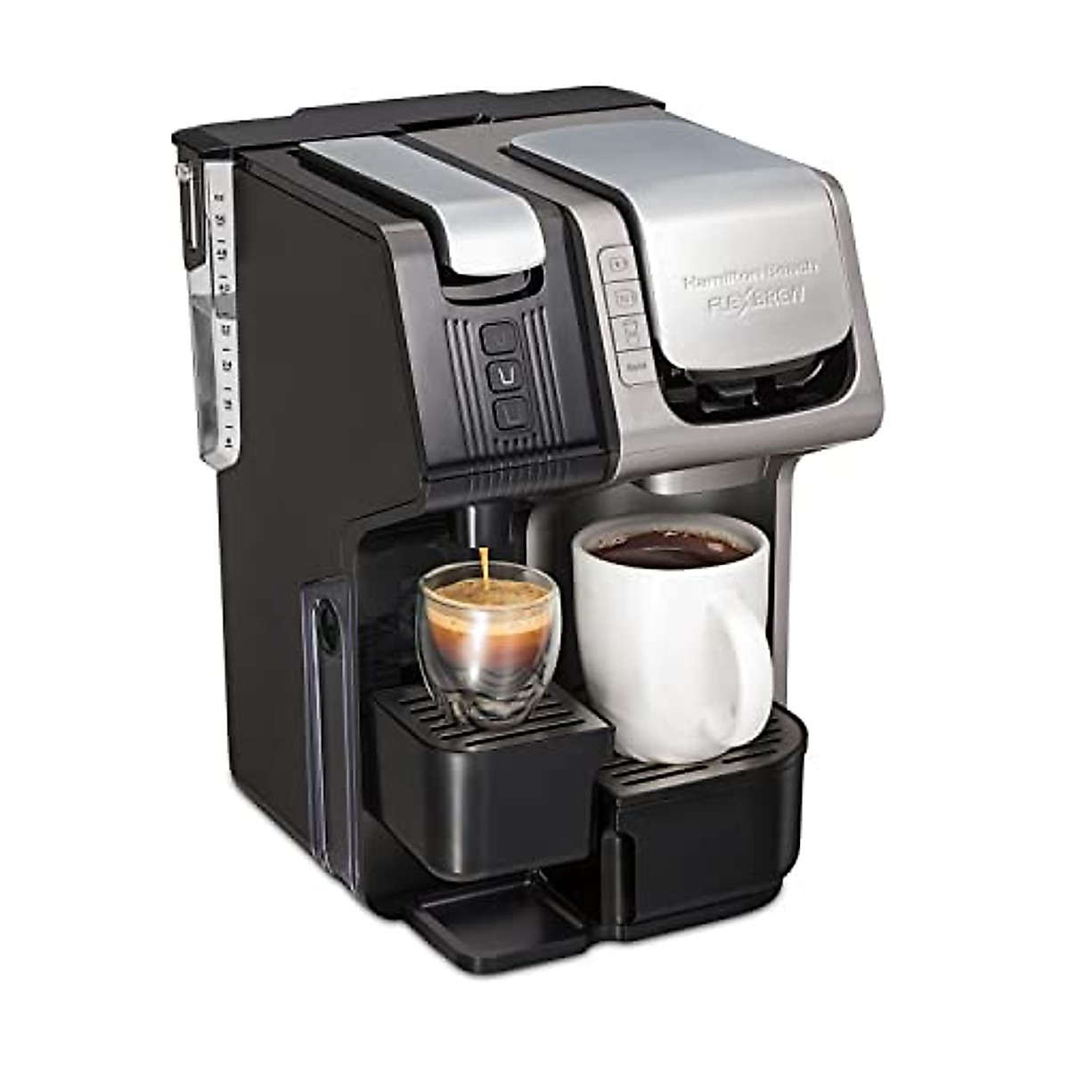 Hamilton Beach FlexBrew Universal Trio 2-Way Coffee Maker (Black) Bundle with Coffee Pod Organizers and Multipurpose Acrylic Coffee Pod Organizer (3 Items)