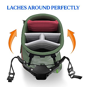 SereneLife 3 Wheel Golf Push Cart - Lightweight Folding Golf Walking Push Cart Roller Golf Bag Holder w/Upper/Lower Bracket w/Elastic Strap, Scorecard, Cup, & Bag Storage Holder