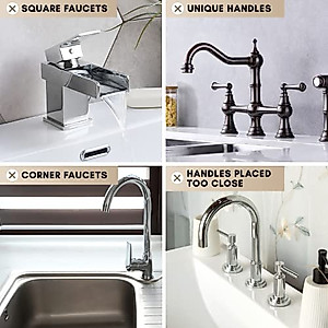 AXK Home Supply Silicone Sink Faucet Mat Splash Protector, Splash Guard, Perfect For Narrow Faucets,Protects Counter From Standing Water-Washable-Kitchen-Bathroom-RV-Laundry-Office(Gray)