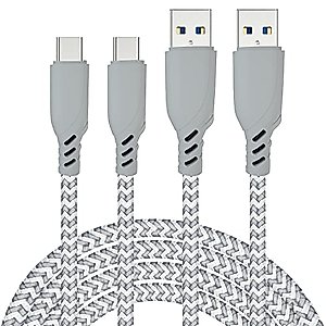 Long USB Type C Charger Cord 10FT+10FT Charging Cable for Samsung Galaxy A71 A42 5G A21 A20/Z Flip 3/Z Fold 3,Motorola Moto G Play/G100/G Pure,New Fire HD 10 9th (2019)/HD 8 10th (2020),3A Fast Charge