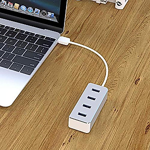 Lysee Data Cables - 4-Port USB Hub Splitter High Speed Transmission GNS-S01 Four Aluminum Alloy 3.0 USB Hub - (Color: Rose Gold)