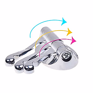 Kare & Kind 1x Stainless Steel Swivel Hook - Foldable, Solid Wall Mount Coat Jacket Holder - Three Swing Arms - for Hanging Wet and Dry Clothes, Towels - Install in Kitchen, Bedroom, Bathroom, Garage