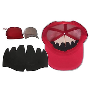 Shapers Image ( 3 Count, Black Trucker Baseball Cap Perfector Inserts. Enhance Your Cap.