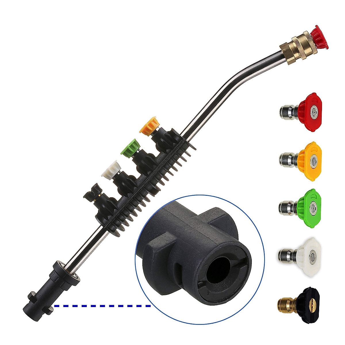 M MINGLE Pressure Washer Gun Adapter, Pressure Washer Wand Extension with Adapter, Only Compatible Karcher K2, K3, K4, K5, K6, K7