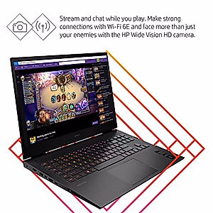HP OMEN 17 inch Laptop, FHD 144Hz Display, 7ms Response Time, Intel Core i7-13700HX, 16 GB RAM, 512 GB SSD, NVIDIA GeForce RTX 4060 GPU (8 GB), Windows 11 Home, 17-cm2010nr (2023), Black