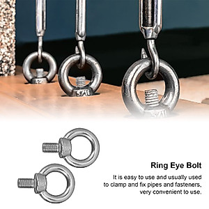 Lifting Ring Eye Bolt, 2Pcs Stainless Steel Lifting Ring Eye Bolt Heavy Duty Marine Grade Ring Screw Bolts(M16)