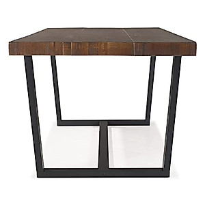 Walker Edison Andre Modern Solid Wood Dining Table, 72 Inch, Mahogany
