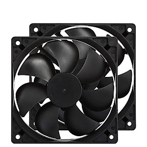 120mm Case Fan 120x120x25mm 12cm Computer PC Fan DC 12V 2Wire 3Pin Connector Cooling Fan 1600RPM 2-Pack