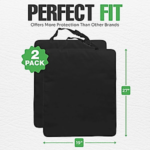 Trobo Car Kick Mats Back Seat Protector, Set of 2 X-Large Seat Back Cover for Kids, Made with Thick Waterproof Material to Fully Protect Backseat from Dirt, Mud and Scuffs Marks, Fits Most Cars