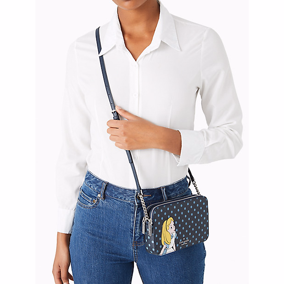 Kate Spade New York Alice in Wonderland Small Polka dot Crossbody Bag