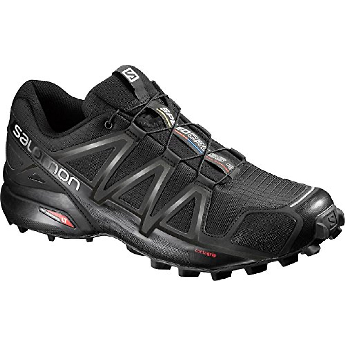 Salomon Men's Speedcross 4 Trail Running, Black/Black/Black Metallic, 7