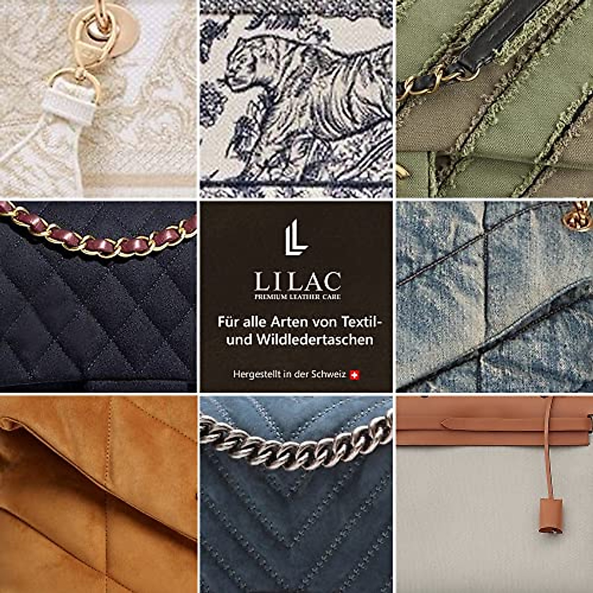 Lilac Premium Leather Care Set Swiss Made Professional Suede and Textile Care Products for Handbags (Suede and Textile Set), 5.4 Ounce