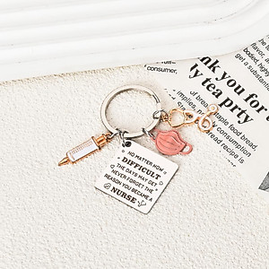 Guqqeuc Nurse Graduation Gifts Stethoscope Syringe Keychain for Doctor Nurse Appreciation Gifts for Women Nursing Grad Keyrings for Nurse Student Inspirational Gifts for Nurse Practitioner