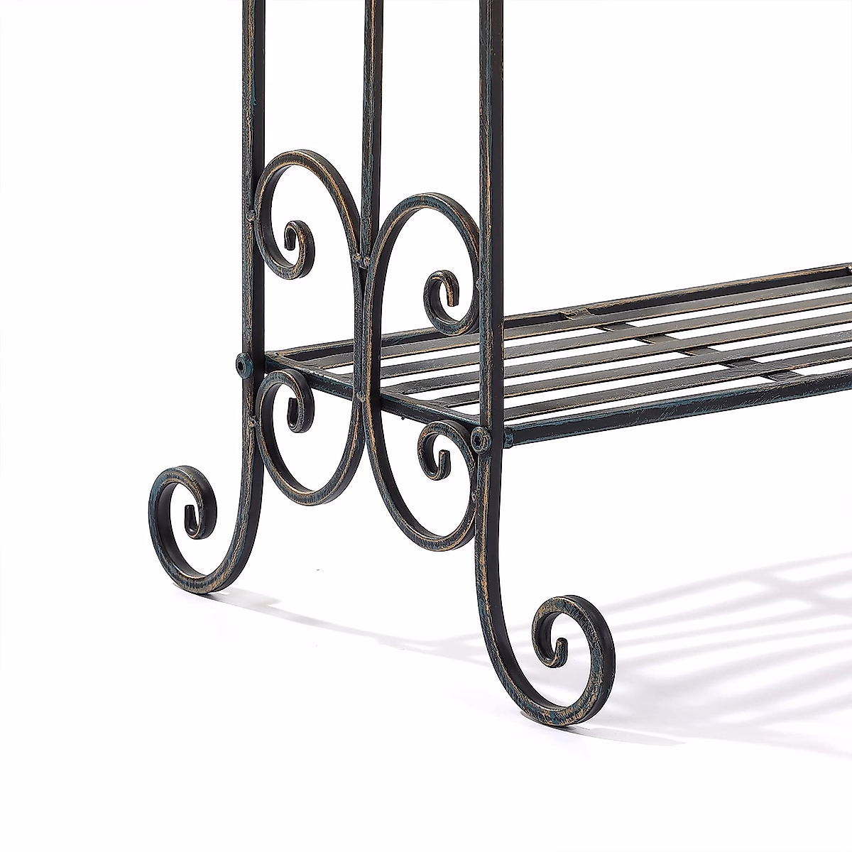 Standing Towel Rack for Bathroom,3-Tier Floor Freestanding Towel Racks with Storage Shelf,Antique Towel Holder Stand-21.75”×13”×38”