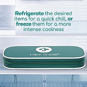 Medi Grade Cooling Eye Mask for Puffy Eyes, Allergies, Sinuses - Reusable Gel Eye Mask and Cooling Eye Pads with Thermo-Bag for Dark Circles, Hangovers and Migraine Relief - Cold Eye Mask