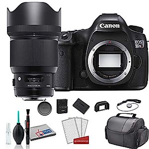 Sigma 85mm f1.4 DG HSM Art Lens for Canon EF Bundle with Canon EOS 5DS R DSLR Camera (Body Only) - International Versions