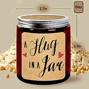 Warm Hug in A Jar Candle Premium Soy Wax Scented Candles for Home, Thinking of You Gift Candles Feel Better Cheer Up Get Well Soon Gifts for Women Relaxation, Stress Relief, Meditation, Bath