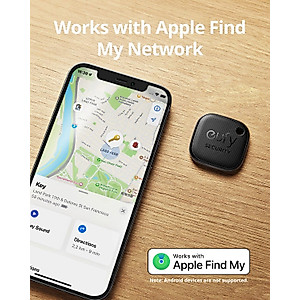 eufy Security by Anker SmartTrack Link (Black, 2-Pack), Android not Supported, Works with Apple Find My (iOS only), Key Finder, Bluetooth Tracker for Earbuds and Luggage, Phone Finder, Water Resistant
