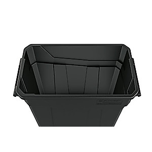 Suncast Commercial TCNH2030BK Narrow Trash Can With Handles, 30.00" Height x 11.08" Width, 23 gal Capacity, Black