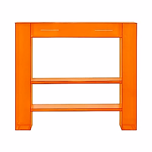 Storage Newspaper Baskets Acrylic Home Fireplace Porch Table Decoration Cabinet Studio Display Rack Office Floor Three-Story Bookshelf (Color : Orange, Size : 10595cm)
