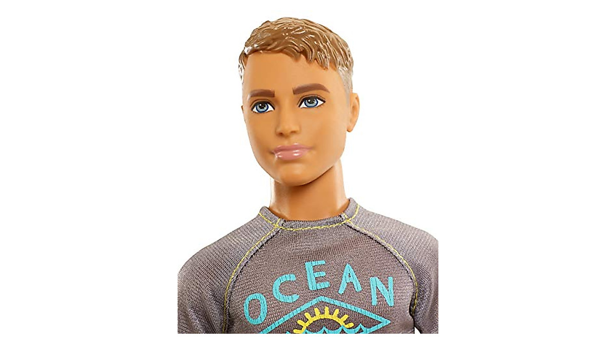 Ken Doll with Puppy & Surfboard - Barbie Dolphin Magic