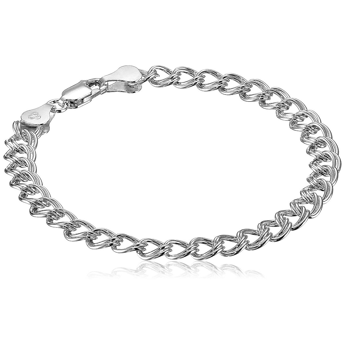 Amazon Essentials Sterling Silver Double-Link Chain Bracelet, 7" (previously Amazon Collection)