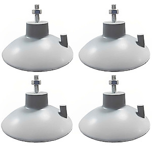 4 PCs French Fry Suction Cup Feet Commercial Suction Cup Feet with Screws for Industrial Commercial French Fry Cutter (Gray)