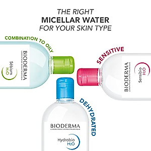 Bioderma Sensibio H2O Soothing Micellar Cleansing Water and Makeup Removing Solution for Sensitive Skin, Face and Eyes
