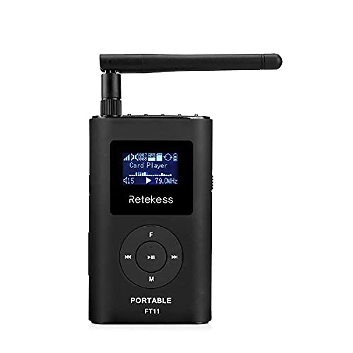 Retekess FT11 FM Transmitter,Portable FM Broadcast Transmitter for Church with Microphone, Rechargeable FM Radio Stereo Station for Drive-in Movie,Parking Lot,Support TF Card AUX Input