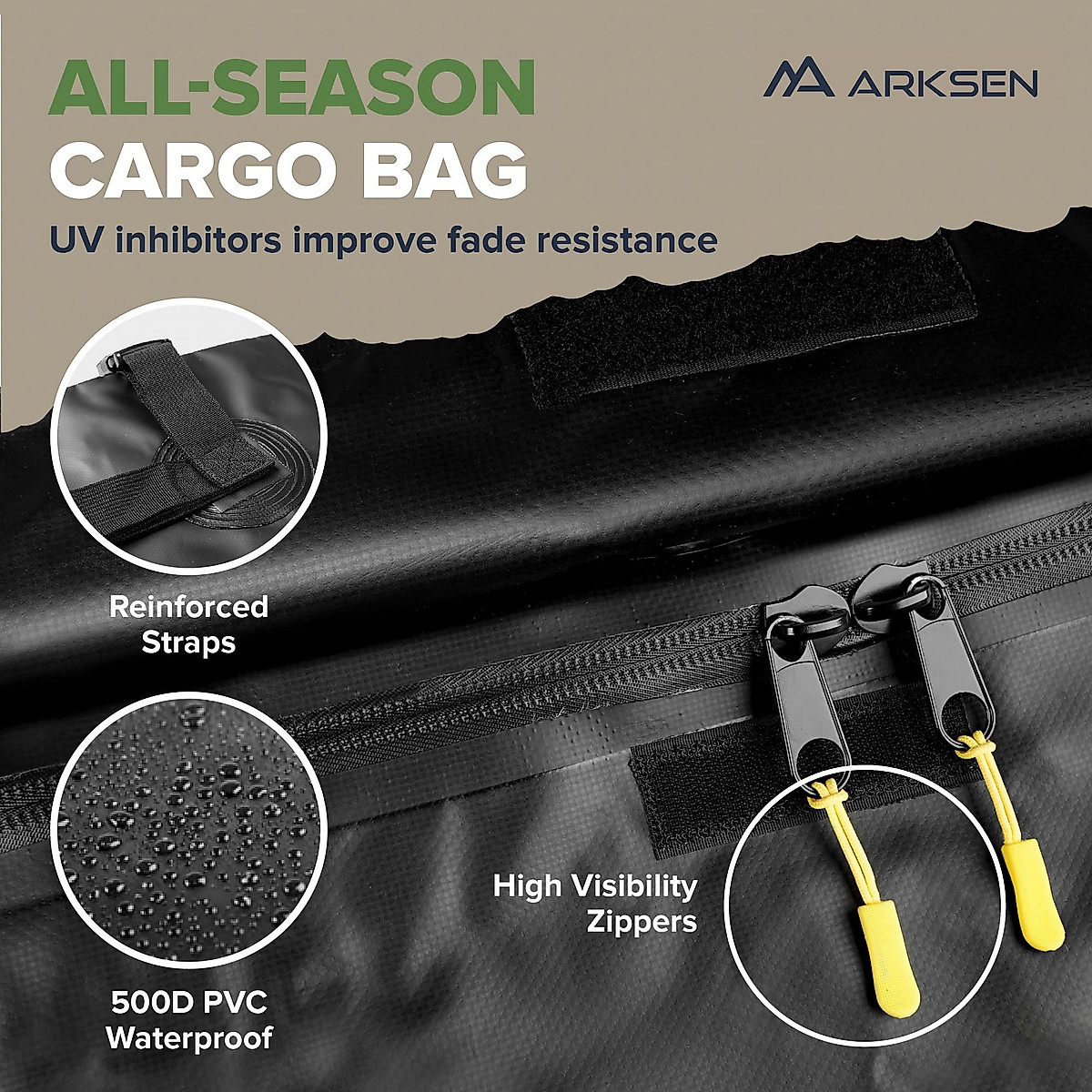 ARKSEN Heavy Duty Angled Cargo Carrier Tow Hitch with Waterproof Bag, Folding Luggage Storage Basket for Camping or Traveling, SUV, Pickup Truck or Car, 500 lbs Capacity, 60 x 24 x 6 Inch