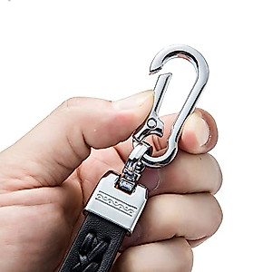 Universal Men & Women PU Leather Keychain Accessories Metal Car Key Chain Ring, purple