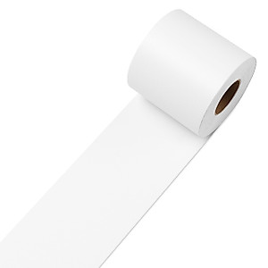 Decotalk Wallpaper Border White Wallpaper Borders Peel and Stick 3"x236" Solid White Wall Border Stickers Mirror Frame Border Self Adhesive Border Wallpaper for Bedroom Bathroom Mirror Frame Decor