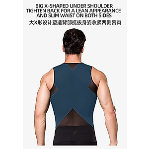 BaronHong Original Zip Up Men's Chest Compression Shirt to Hide Gynecomastia Moobs(Nude,S)