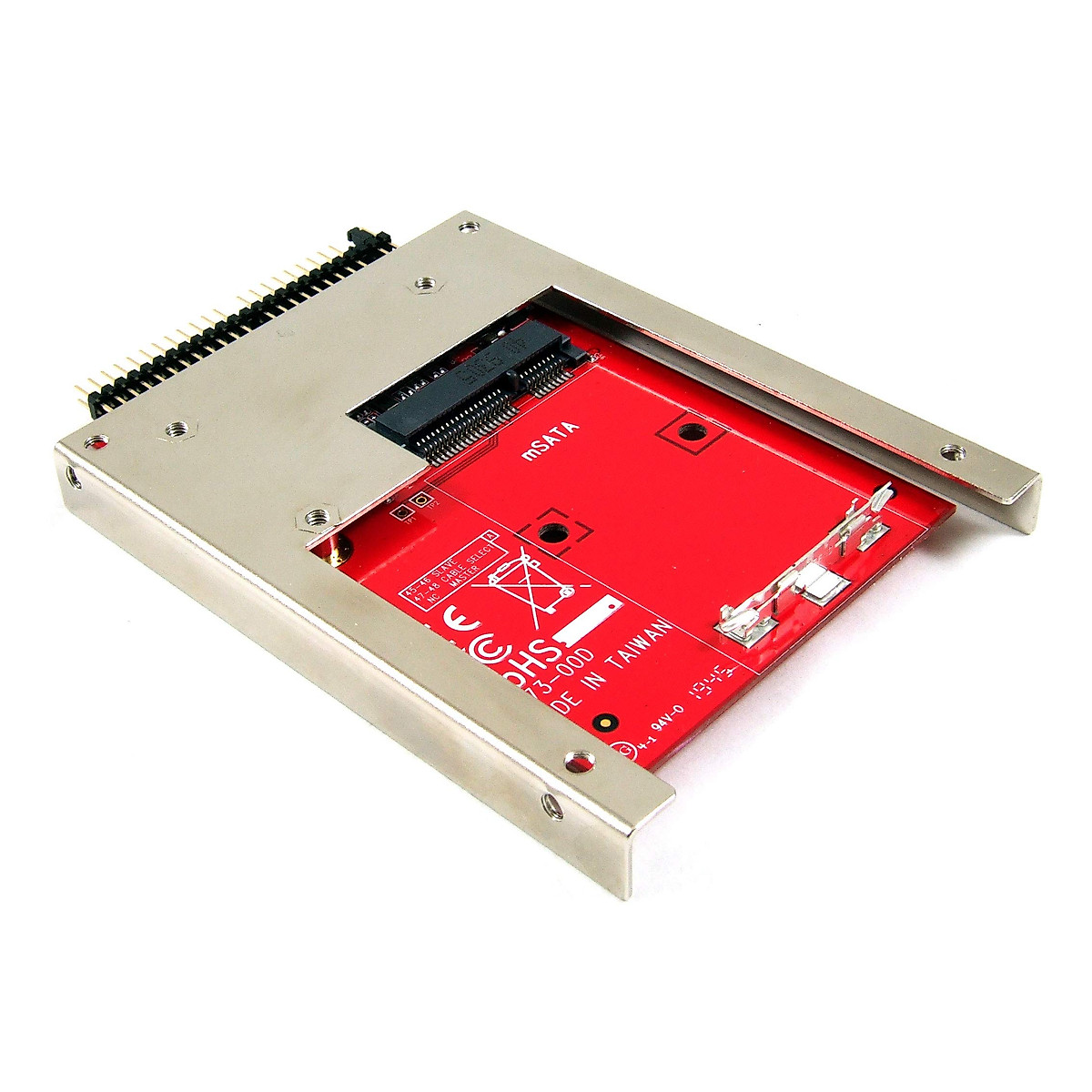 Ableconn IIDE-MSAT mSATA SSD to 2.5-Inch IDE Adapter Converter with Aluminum Frame Bracket - Latch and Retain mSATA SSD as 9.5mm 2.5" IDE SSD Drive