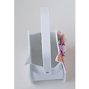 Spritz Felt Unicorn Basket - White - (8in (H) x 8in (W) x 4.85in(D))