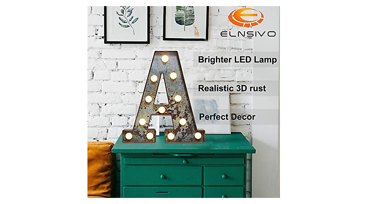 LED Marquee Light Up Letters - Vintage Industrial Decor Lights