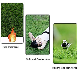 kathson Artificial Grass Turf Tile,2Pcs Rabbit Grass Mat with Upgrade Interlocking System Self-drainingSuitable for Bunny,Dogs and Cats(11.8 x11.8 Inches