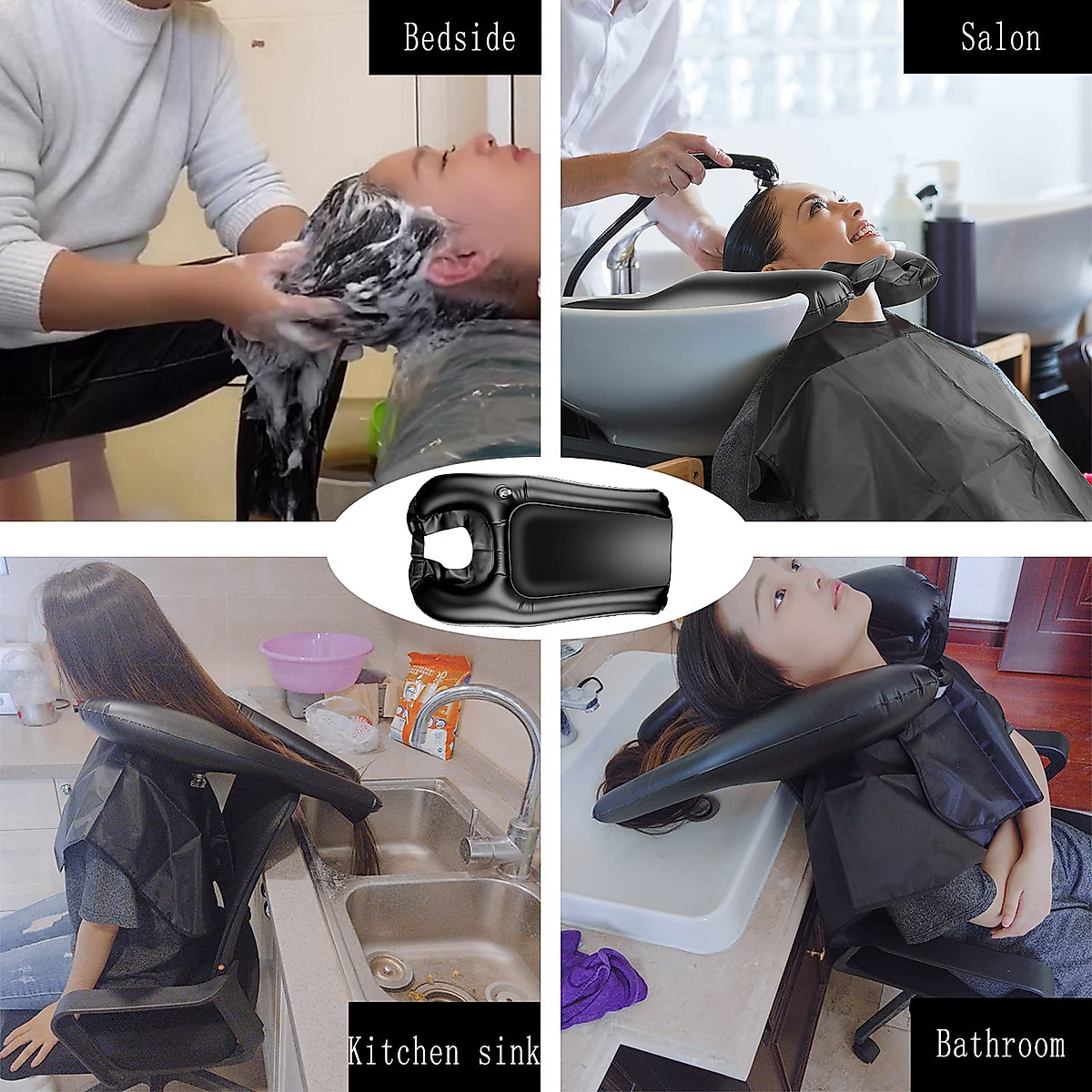 SXLHKJL Hair Washing Tray for Sink at Home, Shampoo Tray, Portable Sink for Washing Hair, Portable Shampoo Bowl for Bedridden, Handicapped, Kids, Seniors, Pregnant, Wheelchair at Kitchen