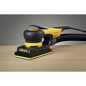Mirka DEOS Direct Electric Orbital Sander Tool 353XCV / 3 inch x 5 inch / 3mm orbit/Dust-free Sanding / MID3530201US, Yellow, Black