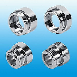 (Pack of 5) 22mm 24mm G1/2 Kitchen Copper Water Purifier Faucet Aerator Adapter Accessories 4 Sizes(24mmto15mm)