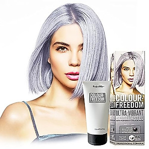 Gray Semi Permanent Conditioning Hair Color, Non-Damaging Hair Dye, Cruelty Free, Vegan, PPD and Paraben Free, Transforms to Vibrant Gray Hair Color, With Shine Booster Complex by Knight & Wilson, 5.07 Fl Oz