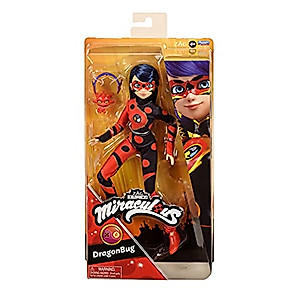 Bandai P50010 Miraculous: Tales of Ladybug & Cat Noir-Dragon Bug Fashion Doll with Accessories, Multicolour